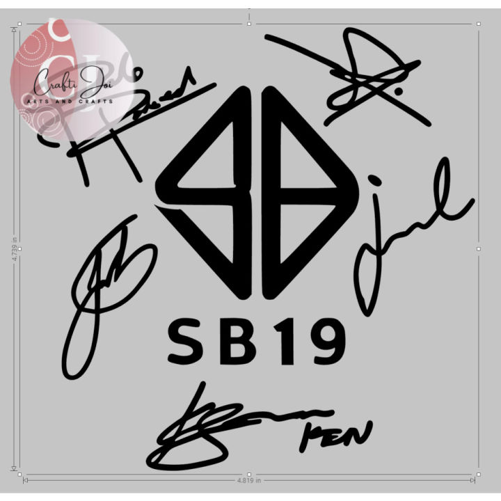 SB19 Logo with Signatures Decal | Vinyl Sticker | Lazada PH