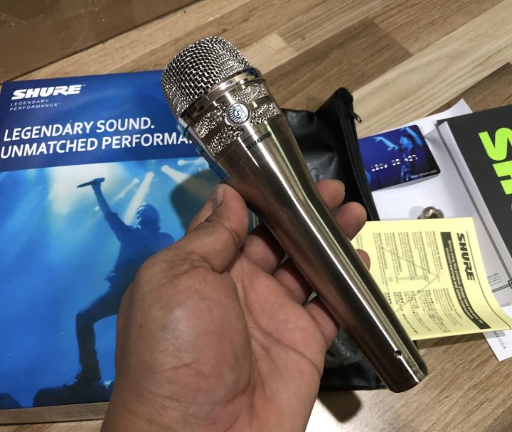 Shure/Shure KSM8 ไมโครโฟนเสียงแบบไดนามิกไมโครโฟนแบบมีสายระดับมืออาชีพการแสดงบนเวทีร้องเพลงคาราโอ ...