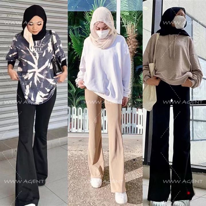 Women High Waist Bootcut Pants Flare Wide Leg Trousers Bell Bottom ...