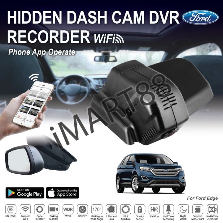Ford Edge Ford Kuga Ford Mondeo 1080P HD Front Back WiFi Hidden Car DVR ...