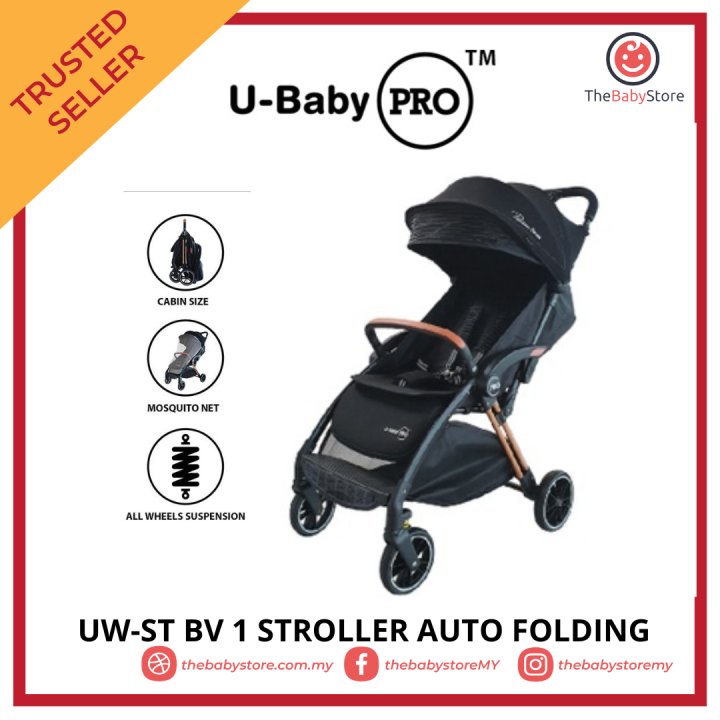 U-Baby PRO UW-ST BV1 Auto-Folding Compact Stroller | Lazada