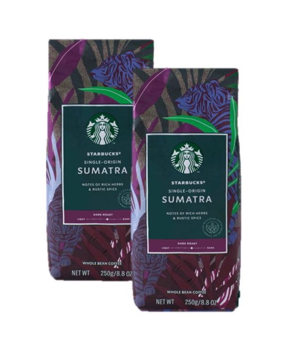 STARBUCKS Sumatra Whole Coffee Bean Dark Roast สตาร์บัค เมล็ดกาแฟ คั่ว ...