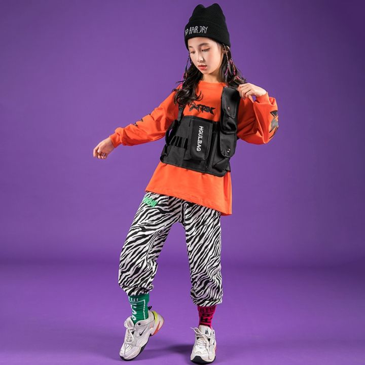 [COD] Children's street dance suit boys handsome hip-hop costumes girls ...