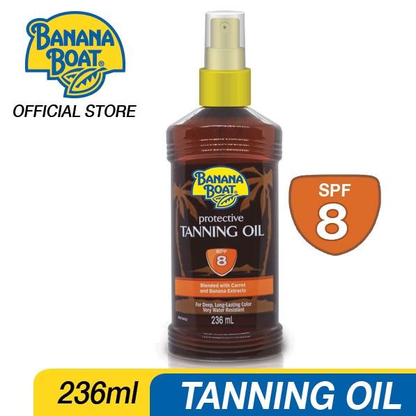 BANANA BOAT DEEP TANNING OIL SPF 8 236ML ( EXP 11/2025 AND ABOVE ) | Lazada