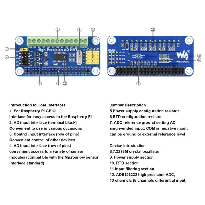 for Nano High Precision AD Expansion Board Module ADS1263 32 Bits 10 ...