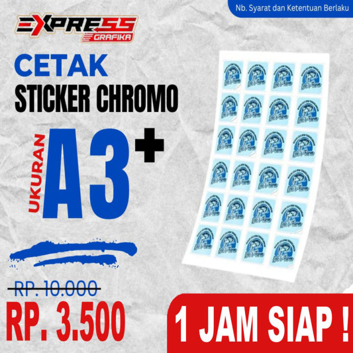 CETAK STIKER LABEL CHROMO KEMASAN A3+ + DIE CUT | Lazada Indonesia