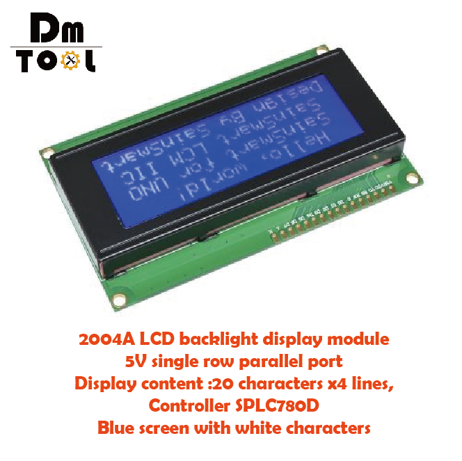 2004A LCD Backlight Display Module 5V แถวเดี่ยวจอแสดงผลแบบขนาน เนื้อหา ...