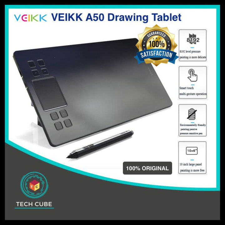 รับประกัน 1 ปี VEIKK A50 รุ่นปรับปรุงกราฟิกแท็บเล็ต 8192 ระดับระดับมือ ...
