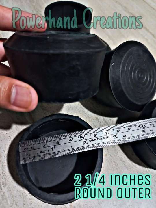 ROUND Outer 2 1/4 inches (57MM) Inner Diameter RUBBER Footings for as ...