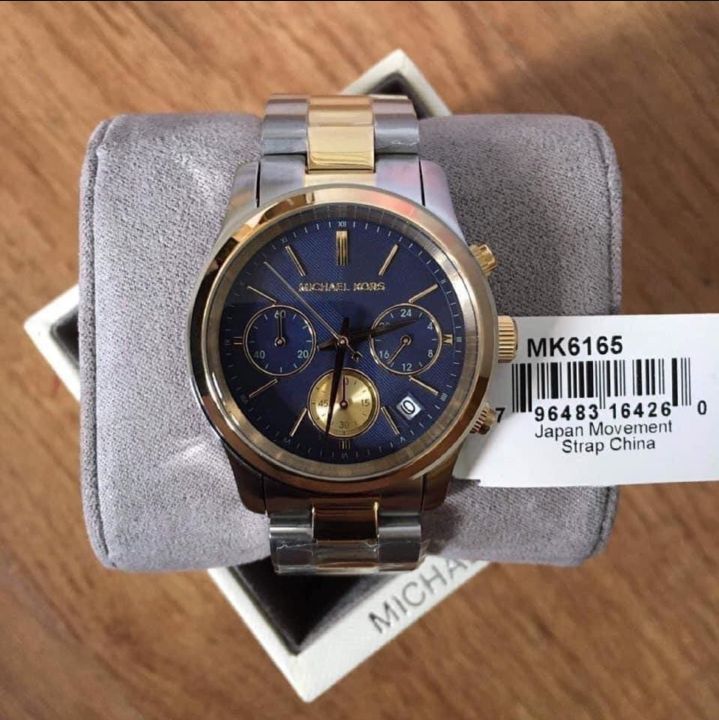 MK6165 Michael Kors Women's Runway Chronograph Two-Tone Stainless Steel ...