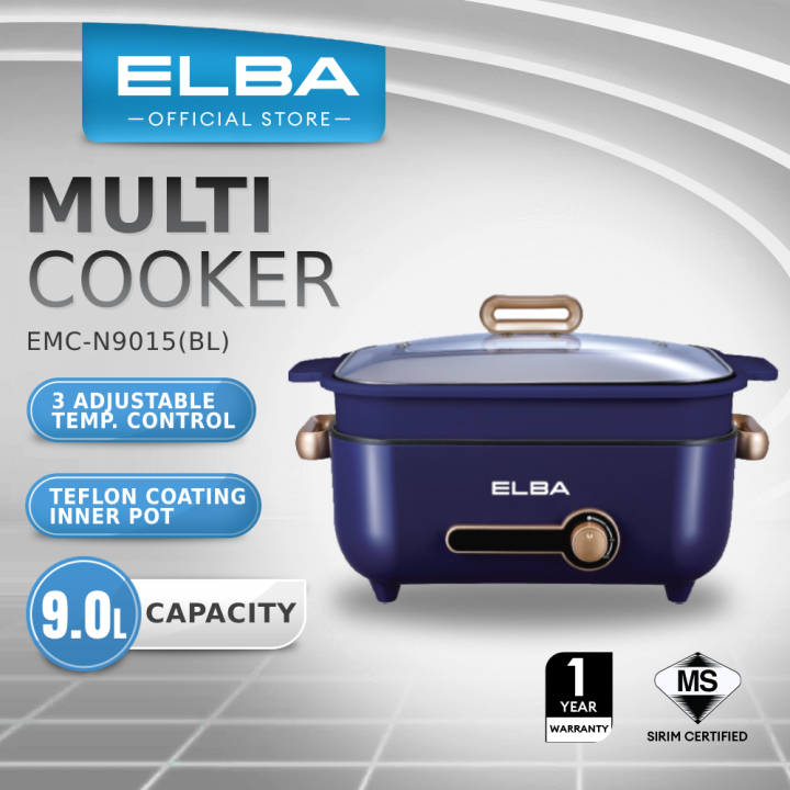 [Online Exclusive] ELBA Multi Cooker EMC-N9015(BL) - Stainless Steel ...