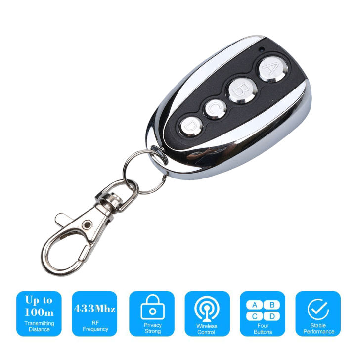 433MHz Wireless Remote Control 4 Channel Rolling Code Auto Cloning Garage Door Gate Controller ...