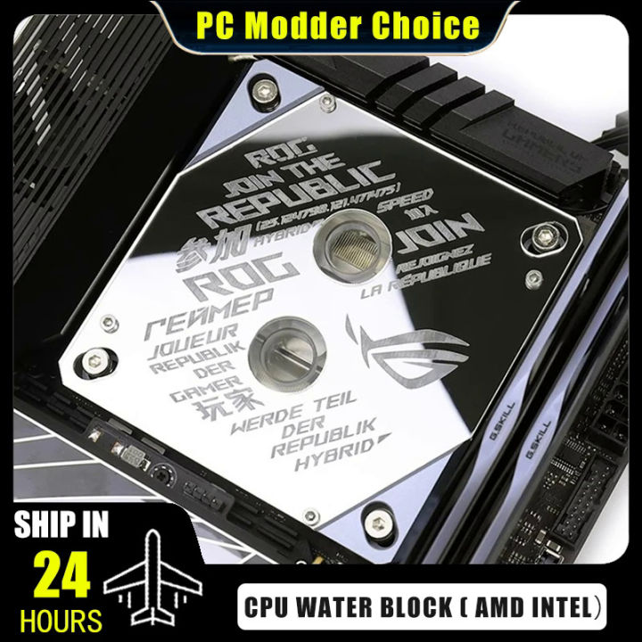 Mirror CPU Water Block 1700 Surface ROG 5V MB RGB SYNC Watercooler ...