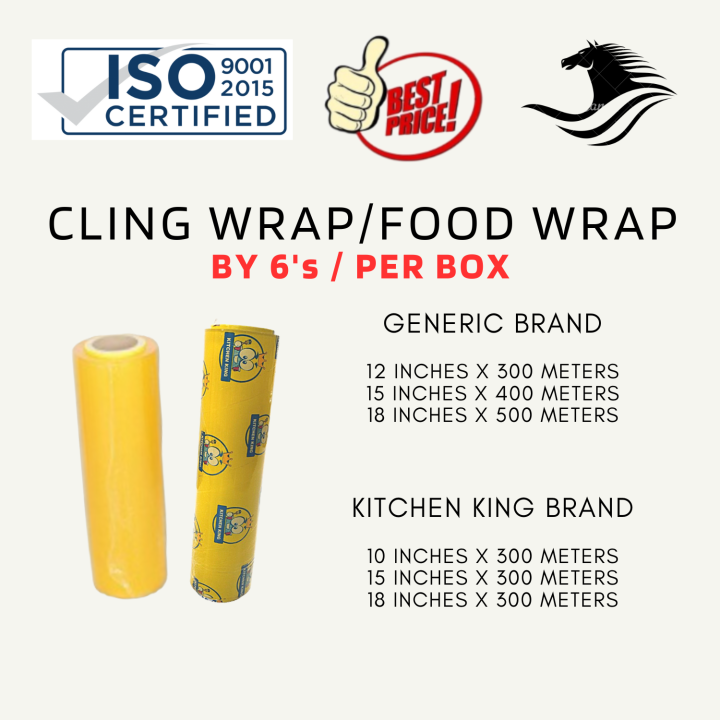 [1 Box / 6 PCS] Food Wrap / Cling Wrap / Plastic Food Packaging Wrap ...