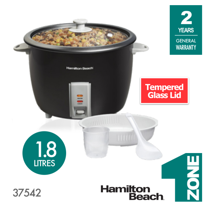 Hamilton Beach 1.8L Rice Cooker with Non-Stick Coating Inner Pot ...