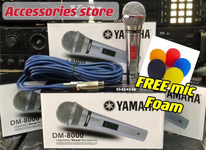 DM-8000 Yamaha heavy duty microphone (silver) with Mic Foam/Tested ...