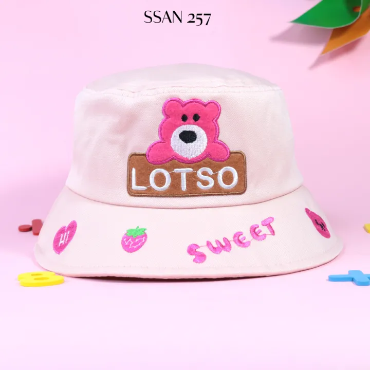 Mũ vành LOTSO SWEET cho bé gái từ 6 đến 10 tuổi, nón tai bèo vải dày ...