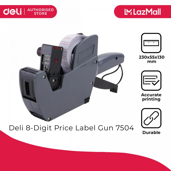 Deli 7504 8-Digit Price Label Gun 797504 | Lazada PH