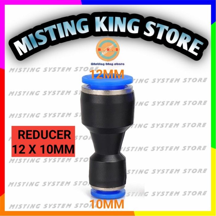FITTING PNEUMATIC REDUCER 12 MM X 10 MM KONEKTOR SLIP LOCK SELANG PU ...