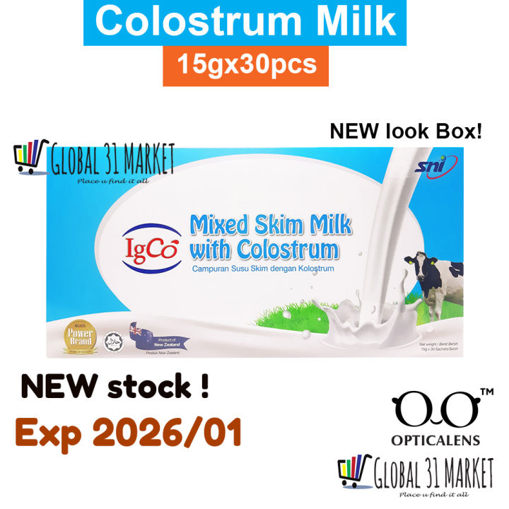 IgCo SNI Natural Colostrum Skim Milk 15g x30 sachet New Packing ...