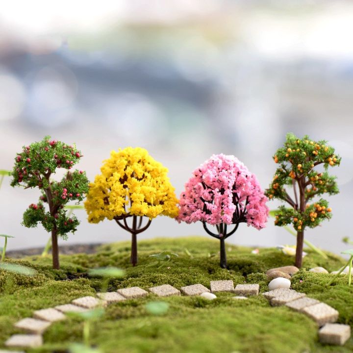 FY Miniature Mini Flower Tree Sakura Coconut Tree Fairy Garden ...