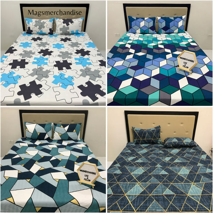 Patterns, Geometric & Abstract 3in1 Canadian Bedsheets with two ...