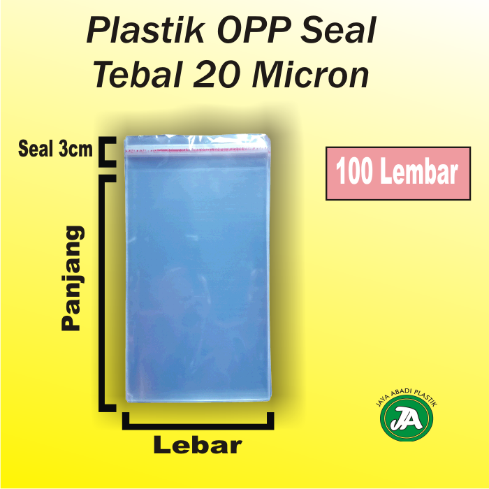 Plastik OPP Seal 14,5 x 21,5 Cm Plastik Bening Plastik OPP Tebal 20 Mic ...