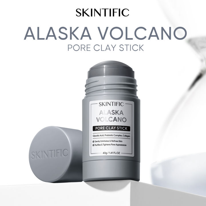 SKINTIFIC Alaska Volcano Clay Deep Pores Cleansing Clay Mask Stick 40g ...