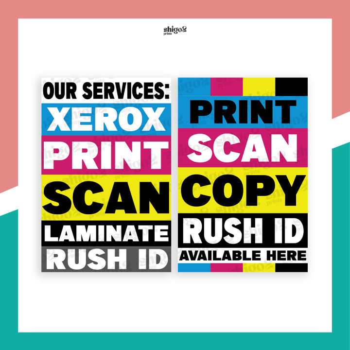 Xerox Print Scan Rush ID Laminate Tarpaulin Printing Waterproof Signage for Small business ...