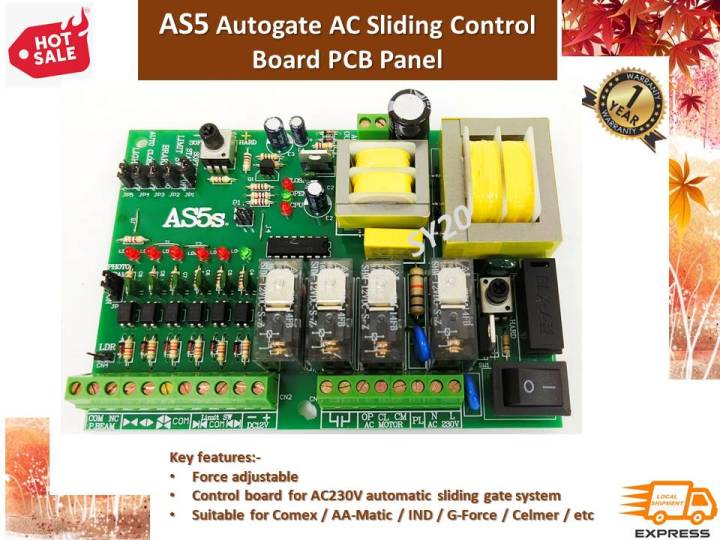 AS5 Autogate AC Sliding Control Panel / Board - (Compatible to F5 Board ...