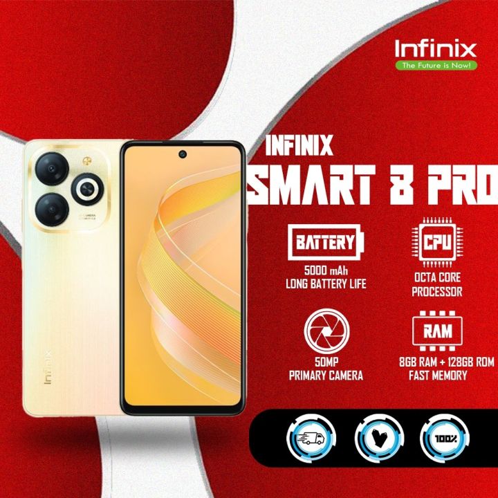 Infinix Smart 8 Pro | 8GB+128GB | MTK Helio G36 | 6.6” 90Hz Display | 50MP Dual AI Camera ...