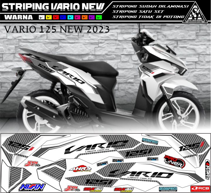Striping sticker variasi vario 125 new 2023 lis simple terbaru | Lazada ...
