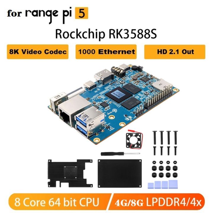 For Orange Pi 5 Development Board+Metal Case Kit RK3588S 8-Core ARM ...
