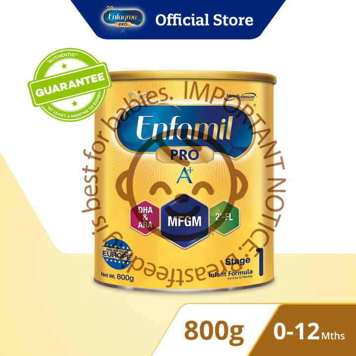 Enfamil PRO A+ Stage 1 Infant Formula Baby Milk Powder 360DHA+ (0-12M ...