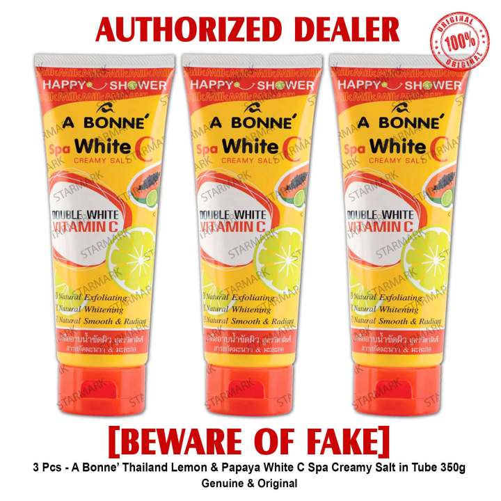 Abonne Lemon and Papaya White C Spa Milk Creamy Salt 350g each in Tube ...