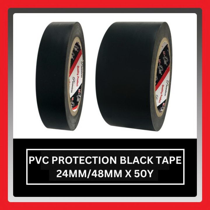 M-ONE PVC Protection Tape Hitam 24mm / 48mm x 50yards | Lazada