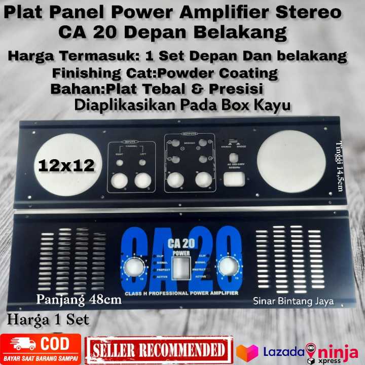 Plat Panel Power Amplifier Stereo CA 20 Depan Belakang | Lazada Indonesia