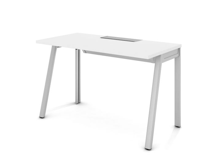 Haworth Intuity Table with flip top & cable tray Allways white/Silver ...