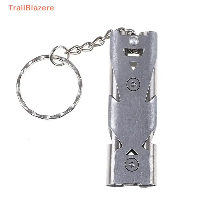 TrailB Stainless whistle double tube emergency outdoor survival whistle ...