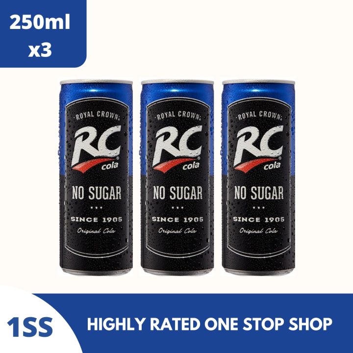 RC Cola No Sugar 250ml Can x 3 | Lazada PH