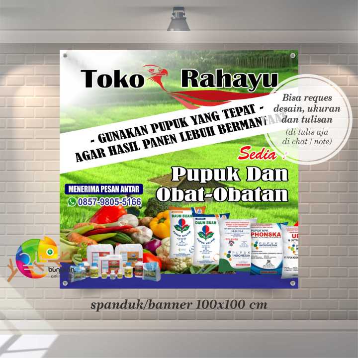 Spanduk, Banner Toko Obat Pertanian,Spanduk Toko Pupuk | Lazada Indonesia