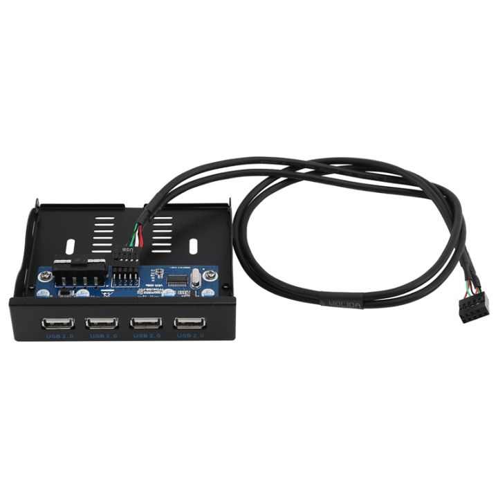 (ZVOQ) 3.5 Inch Floppy Bay 4 Ports USB 2.0 Hub USB2.0 Front Panel ...