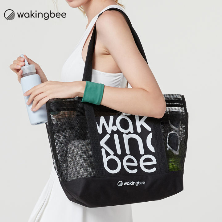 Wakingbee All-Around Tote (Black) กระเป๋าผ้าไปยิม ไปทะเล ไปช้อปปิ้ง ใบใหญ่ ช่องใส่ของเยอะ ทรงสวย ...