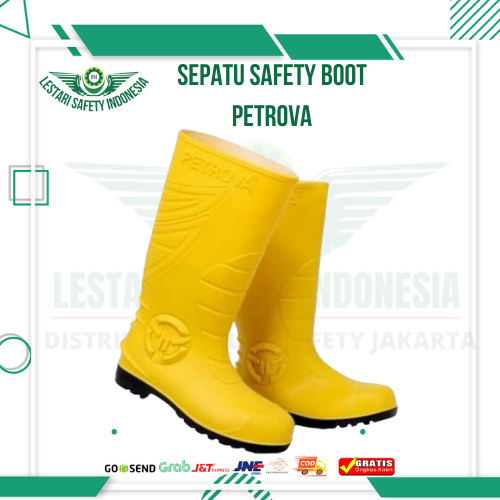 Sepatu Safety Boots Petrova Kuning / Sepatu Proyek Original Promo ...