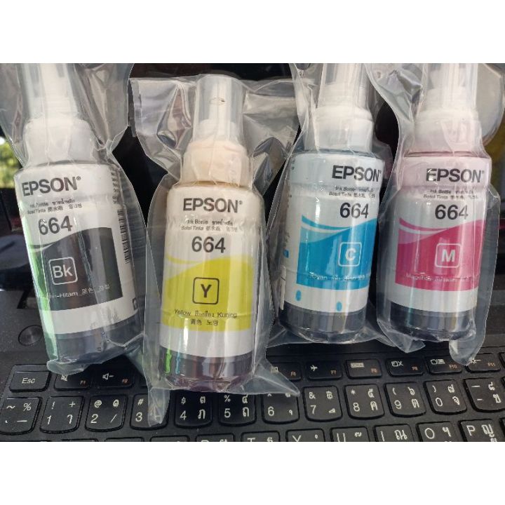 Epson Genuine 664 T664 Ink Bottle 70ml BCYM 4 Colors For L120/L360/L121/L310/L405/L1300/130/110 ...