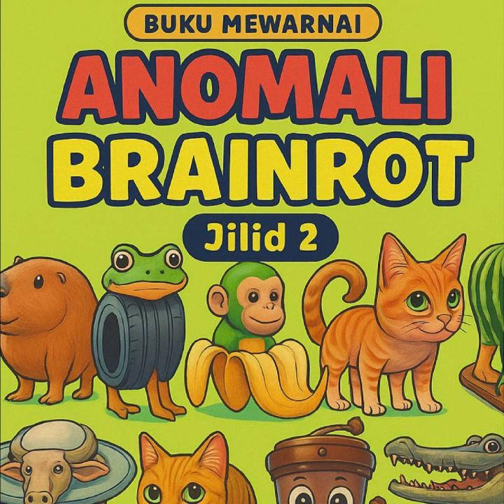 DP'in Studio Buku Mewarnai Anak Unik & Aneh Lucu Anomali Brainrot Vol 2 ...