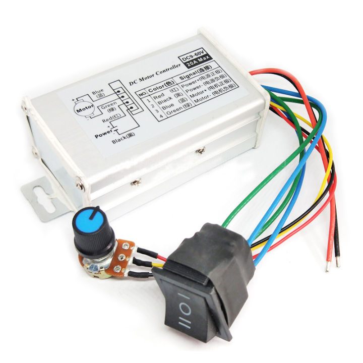 DC9-60V 20A 1200W DC Motor Controller Motor Drive Module 25KHZ 12V 24V ...