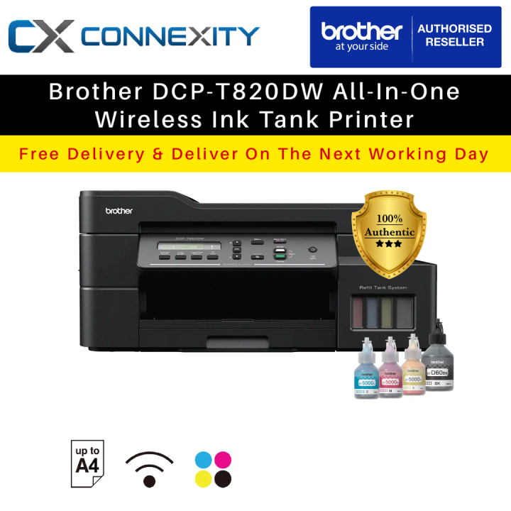 Brother DCP-T820DW Ink Tank Wireless Printer Auto 2-sided Duplex Printing Printer 3in1 Printer ...