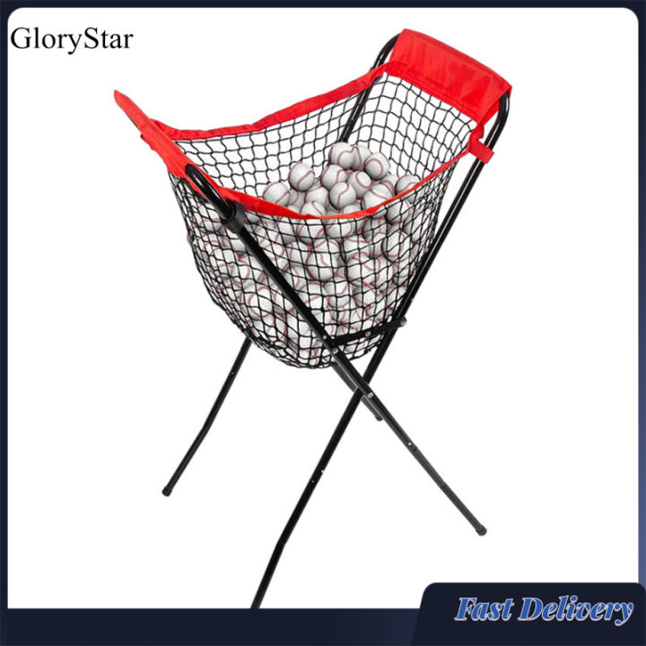 GloryStar Ball Caddy Portable Foldable Heavy Duty Extra Large Baseball ...