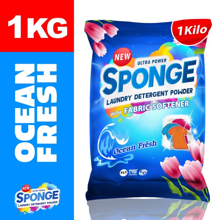 SPONGE Ultra Power Detergent Powder - Ocean Fresh Blue - 1 Kilogram ...